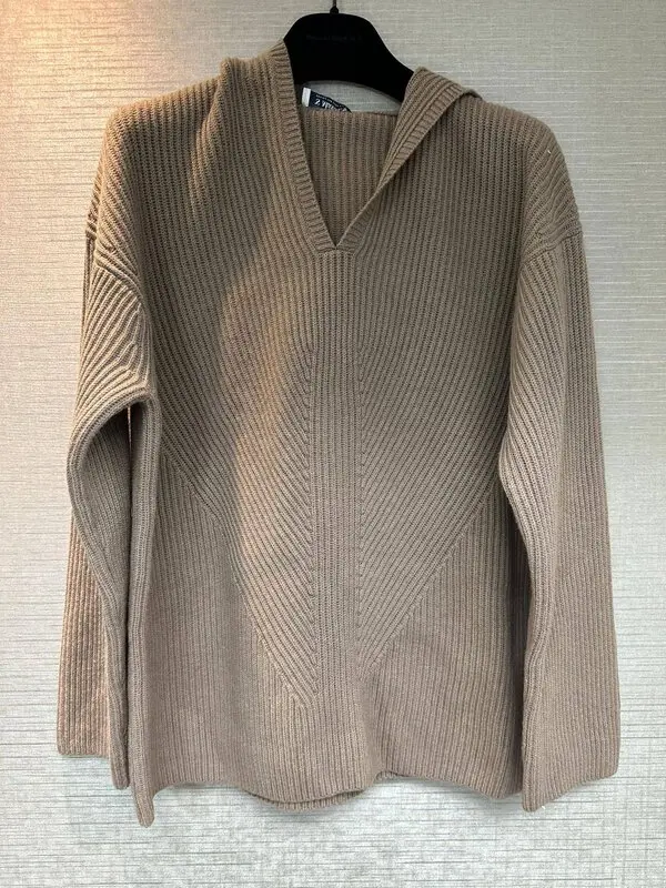 Max Mara Hooded Ribbed Jumper - Multicolor