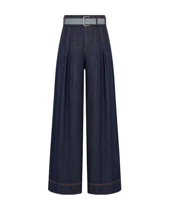 Dior Multi-pocket Belted Denim Trousers