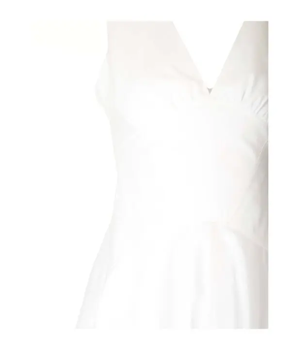 Alaïa V-neck Midi Dress With Criss-cross Back Straps