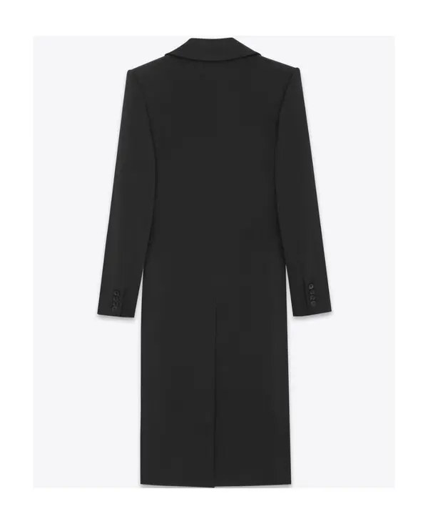 Saint Laurent Single-breasted Crepe Satin Coat