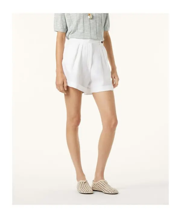 Loro Piana Belted Pleated Shorts