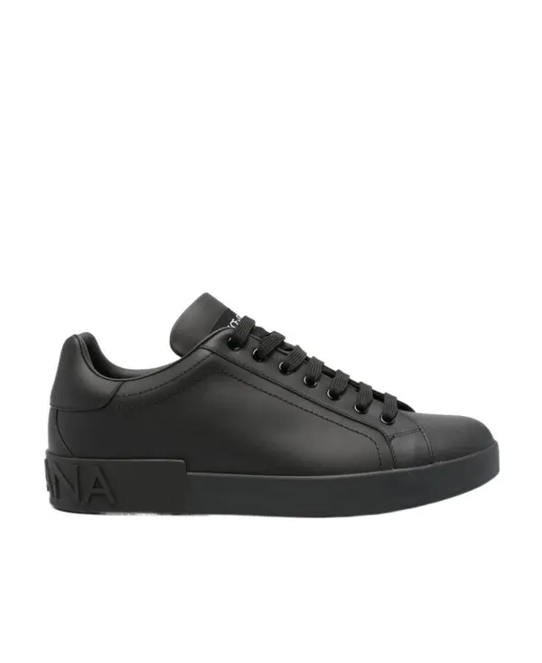 Dolce & Gabbana Portofino Lace-up Sneakers - Black