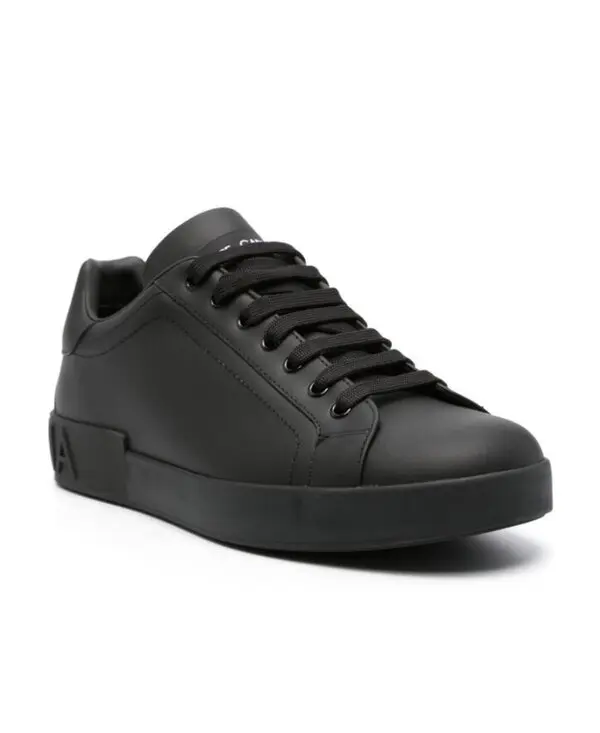 Dolce & Gabbana Portofino Lace-up Sneakers - Black