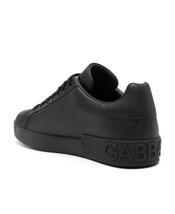 Dolce & Gabbana Portofino Lace-up Sneakers - Black