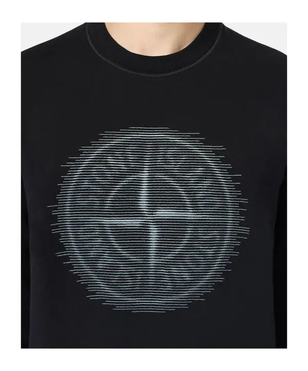 Stone Island Optical Three Embroidered Sweatshirt