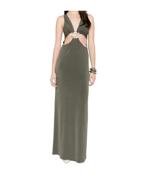 Coperni Sleeveless Maxi Dress With Cutout Detail