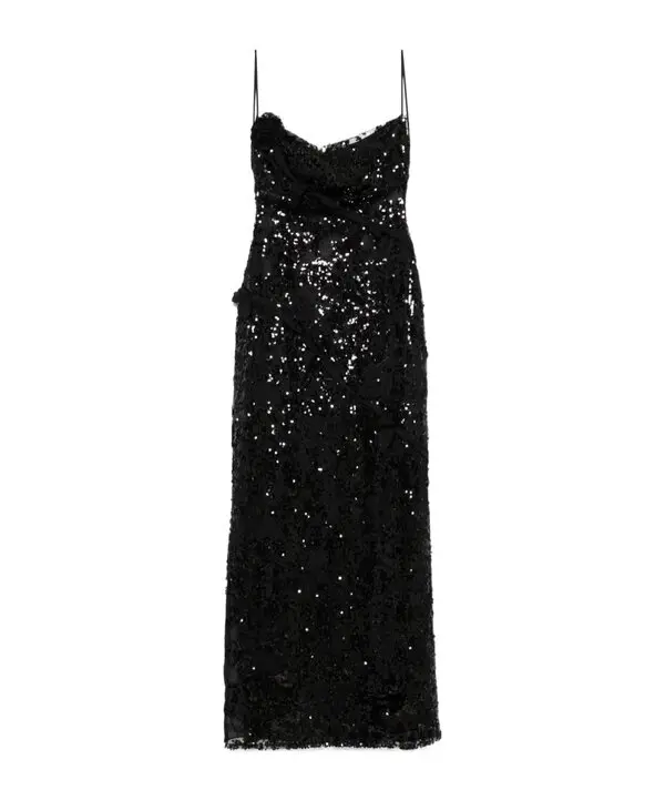 Coperni X Disney Sequin-embellished Maxi Dress - Black