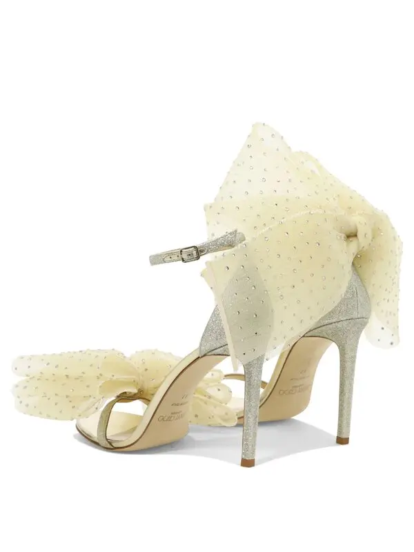 JIMMY CHOO Embellished Bow Stiletto Sandals