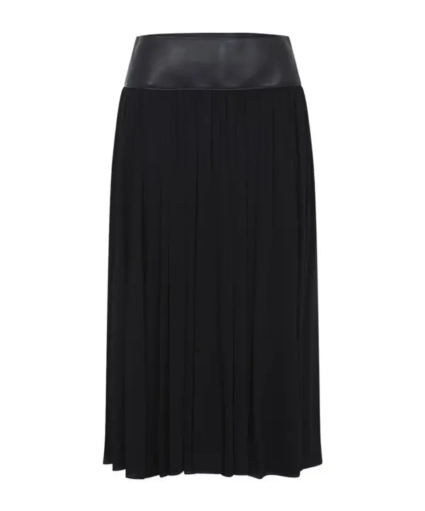 Alaïa Belted Pleated Maxi Skirt - Black