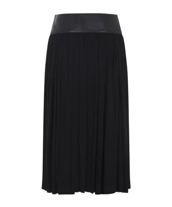 Alaïa Belted Pleated Maxi Skirt - Black