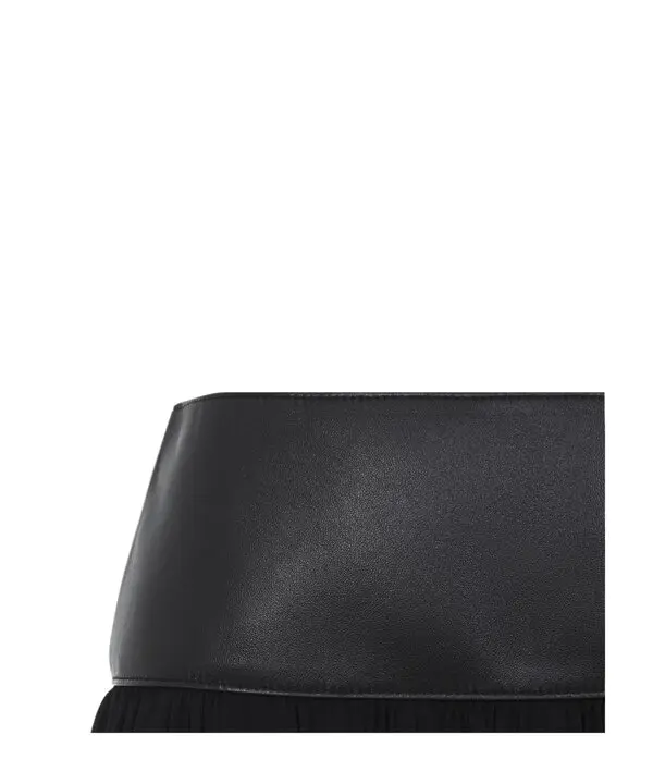Alaïa Belted Pleated Maxi Skirt - Black