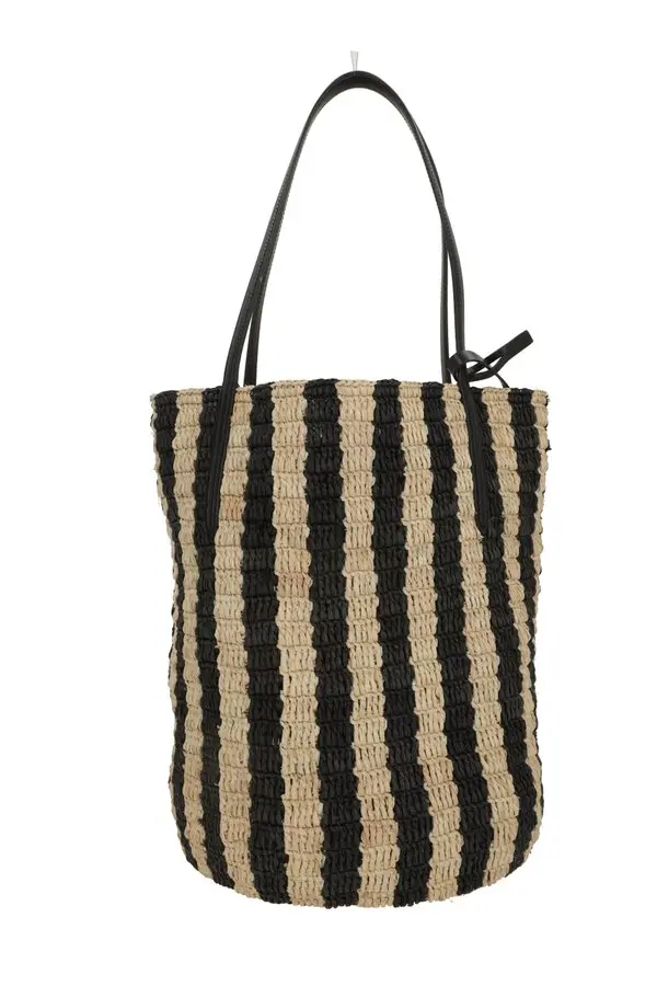 Valentino Garavani Vlogo Signature Striped Shopper Bag