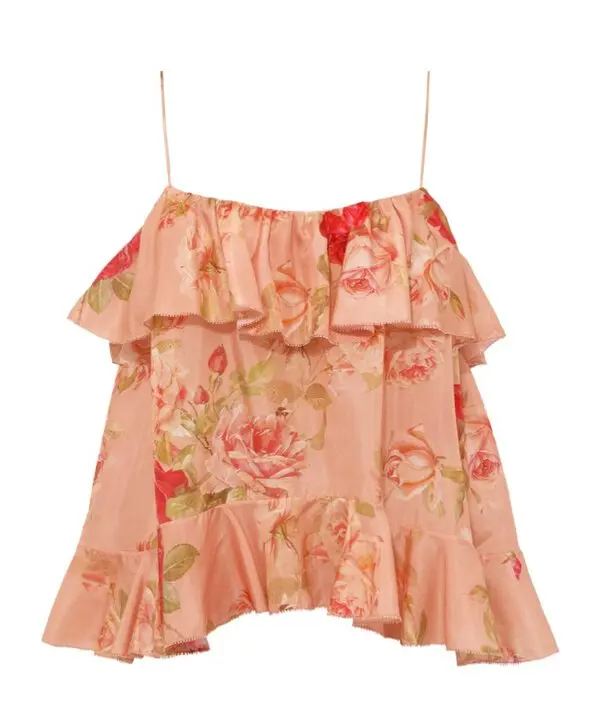Zimmermann Roselight Frill Cami Top