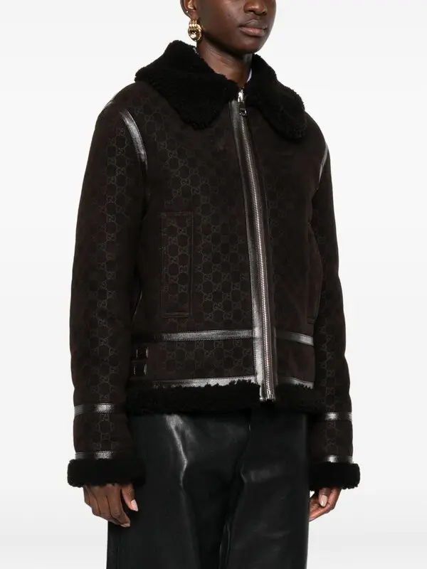 Gucci Gg Shearling Aviator Jacket