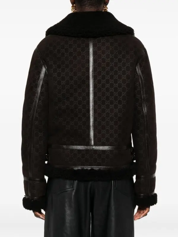 Gucci Gg Shearling Aviator Jacket