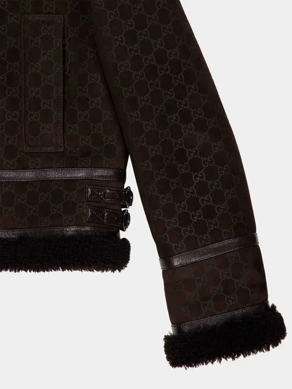 Gucci Gg Shearling Aviator Jacket