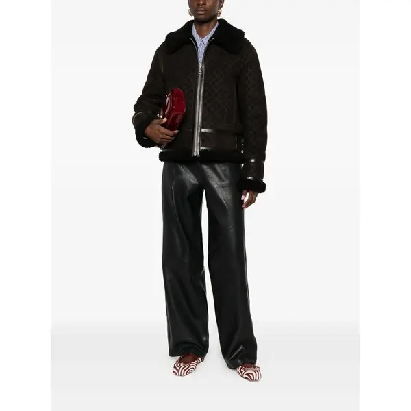 Gucci Gg Shearling Aviator Jacket