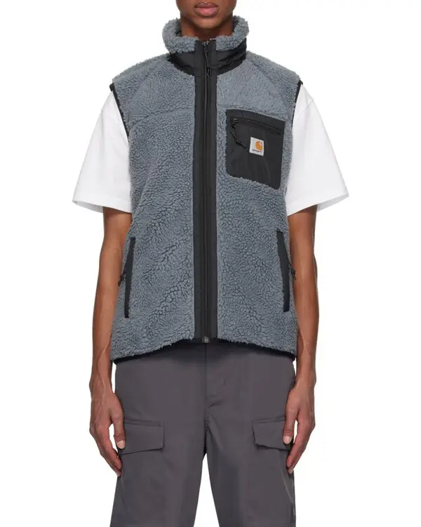 Carhartt Work In Progress Prentis Logo Patch Zipped Vest