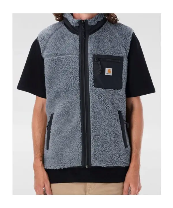Carhartt Work In Progress Prentis Logo Patch Zipped Vest