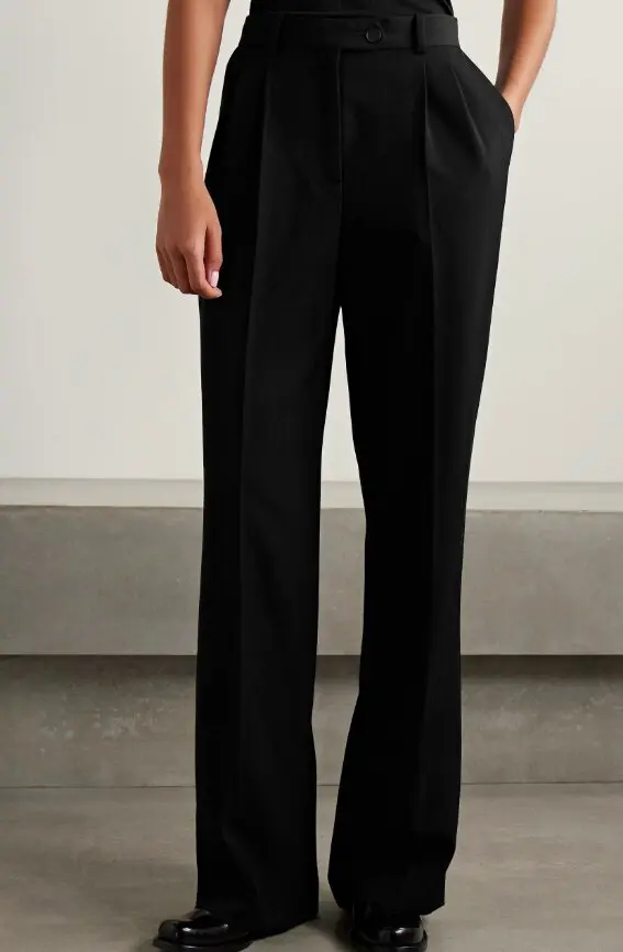 THE ROW Virgil Tailored Wide-leg Pants - Black