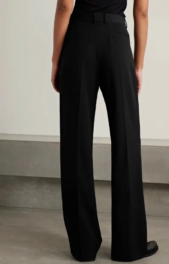 THE ROW Virgil Tailored Wide-leg Pants - Black