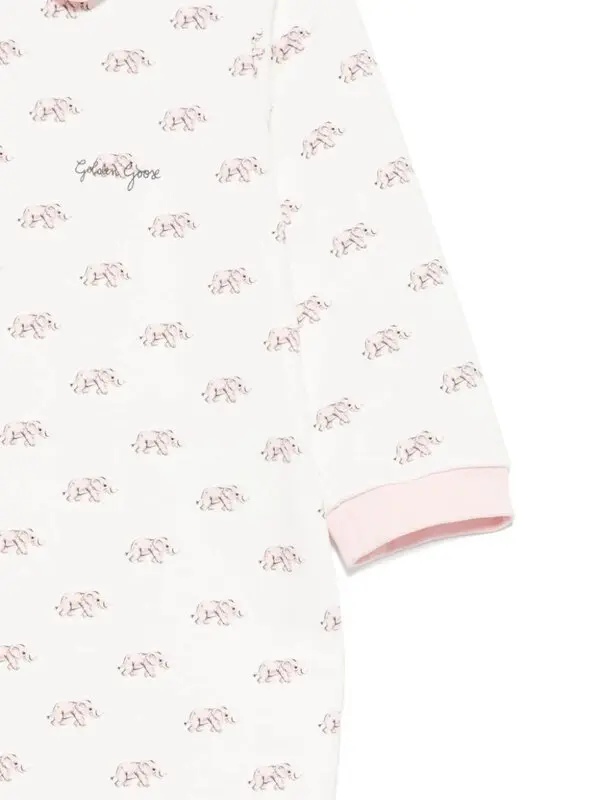 GOLDEN GOOSE Elephant Print Babygrow Set With Hat