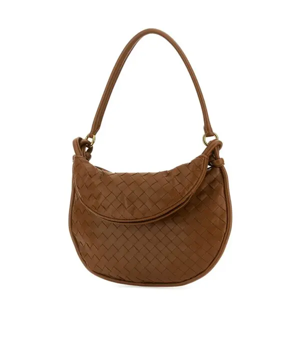 Bottega Veneta Medium Gemelli Intrecciato Shoulder Bag - Cognac