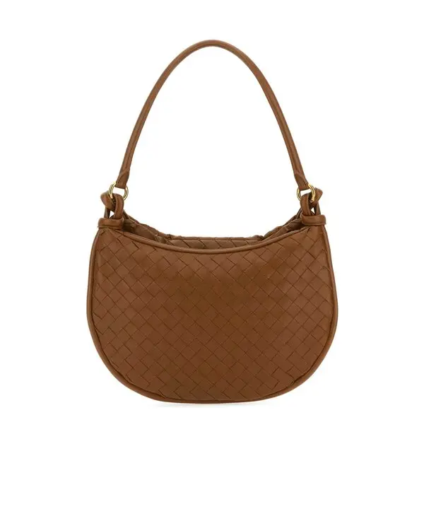 Bottega Veneta Medium Gemelli Intrecciato Shoulder Bag - Cognac