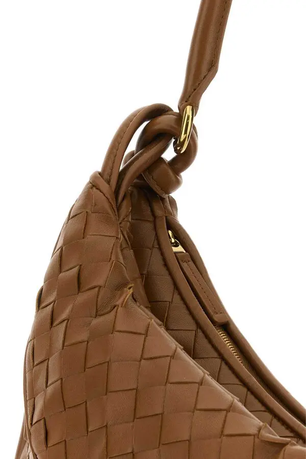 Bottega Veneta Medium Gemelli Intrecciato Shoulder Bag - Cognac