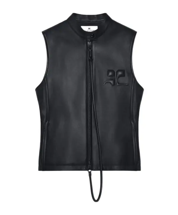 COURREGES City Shadow Leather Vest