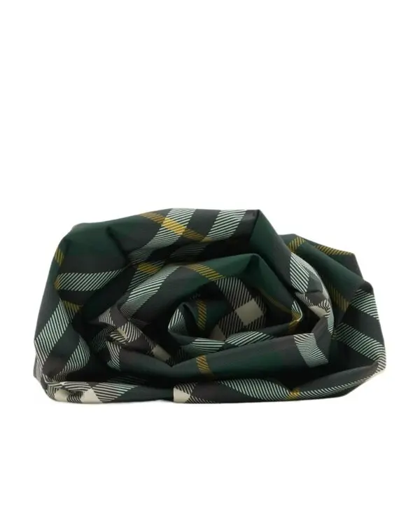 Burberry Rose Checkered Ruched Clutch Bag - Green