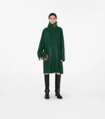 Burberry Rose Checkered Ruched Clutch Bag - Green