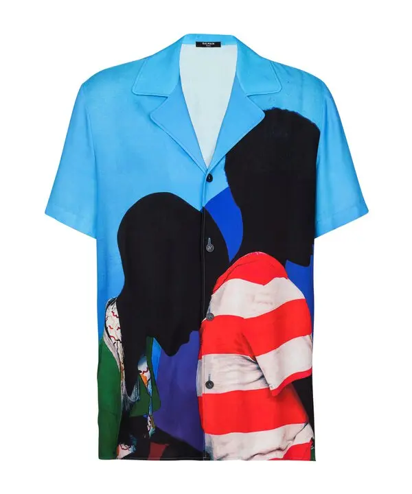 Balmain Prince Gyasi Printed Twill Pyjama Shirt - Multicolor