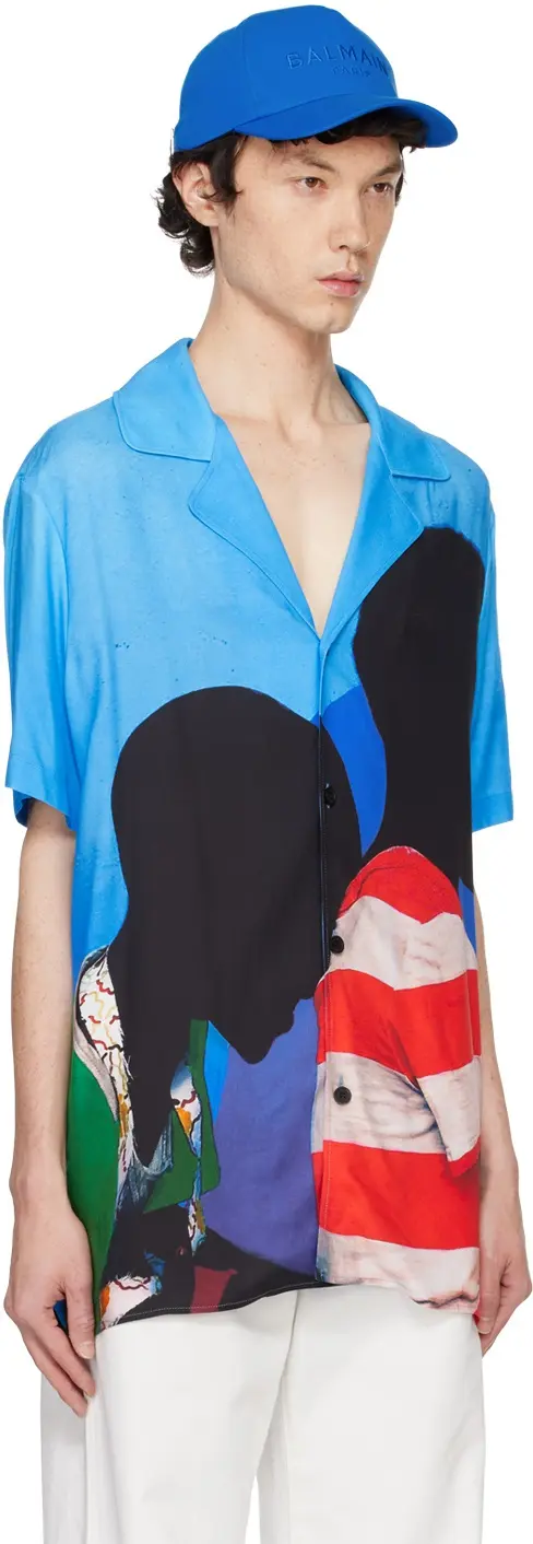 Balmain Prince Gyasi Printed Twill Pyjama Shirt