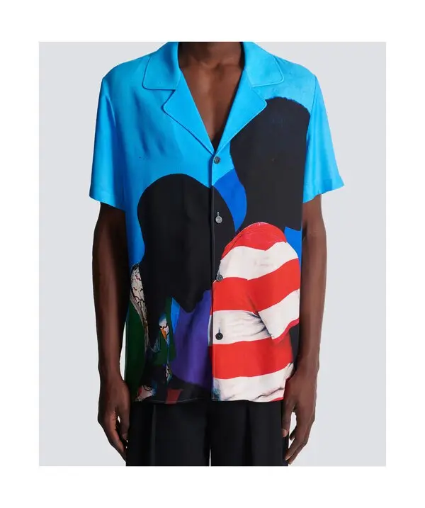 Balmain Prince Gyasi Printed Twill Pyjama Shirt