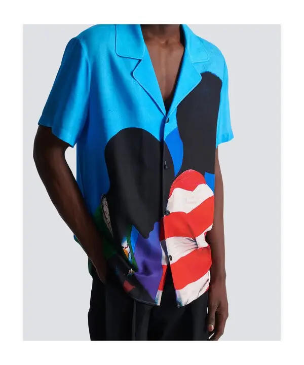 Balmain Prince Gyasi Printed Twill Pyjama Shirt
