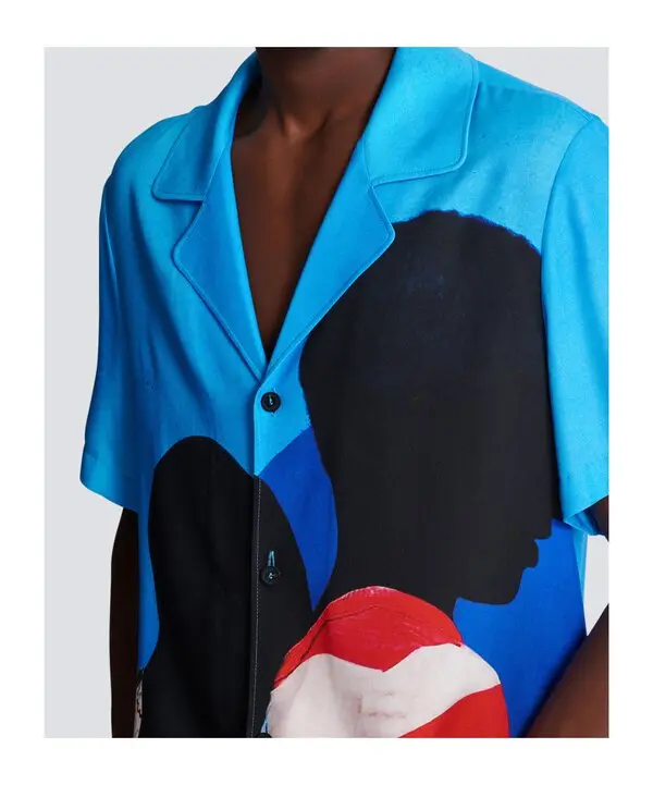 Balmain Prince Gyasi Printed Twill Pyjama Shirt