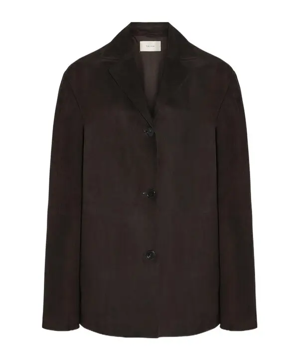 THE ROW Fabian Single-breasted Suede Jacket