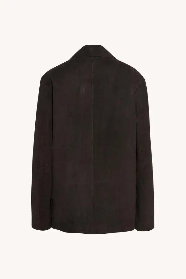 THE ROW Fabian Single-breasted Suede Jacket