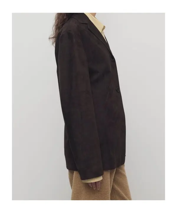 THE ROW Fabian Single-breasted Suede Jacket