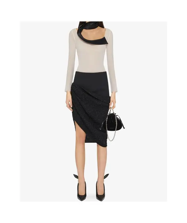 Givenchy Asymmetrical Floral Skirt