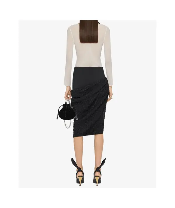 Givenchy Asymmetrical Floral Skirt