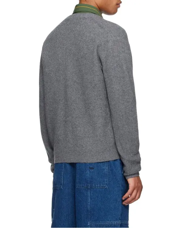 Maison Kitsuné Bold Fox Head Patch Knitted Cardigan