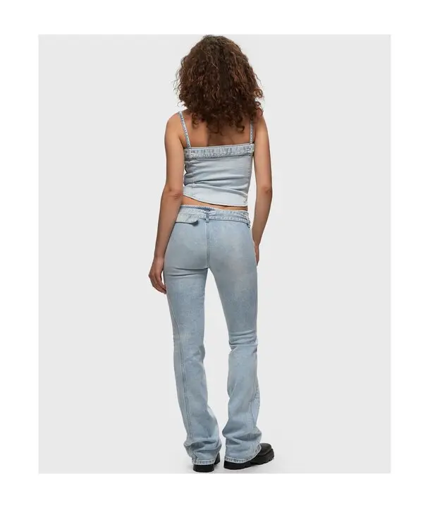 DIESEL® De-lucy Logo Plaque Denim Tank Top