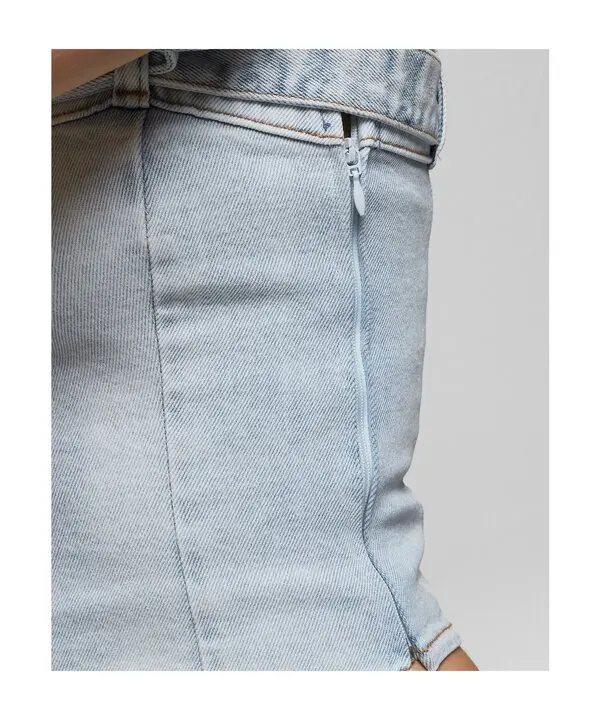 DIESEL® De-lucy Logo Plaque Denim Tank Top