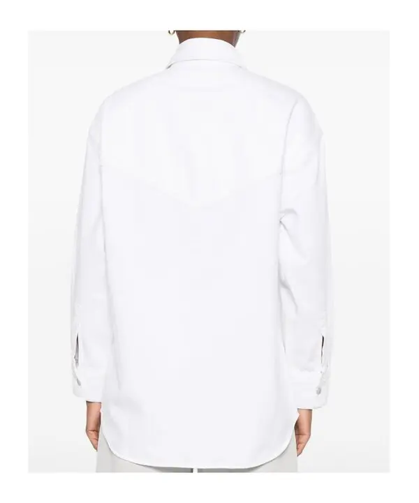 AGOLDE Lotta Western Denim Shirt - White