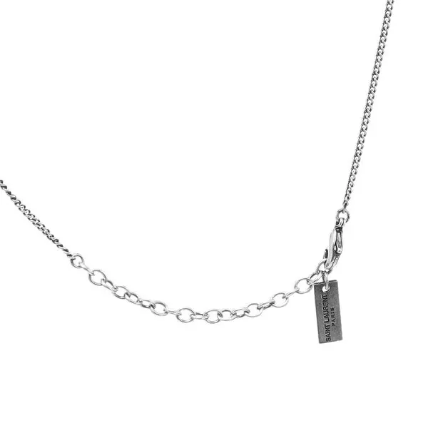 Saint Laurent Silver Charm Necklace