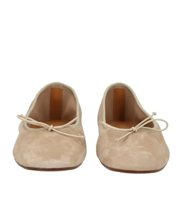 AeydĒ Tiby Bow Detailed Slip-on Flats - Nude
