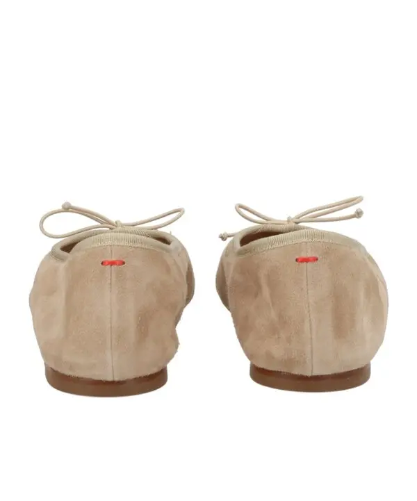 AeydĒ Tiby Bow Detailed Slip-on Flats - Nude