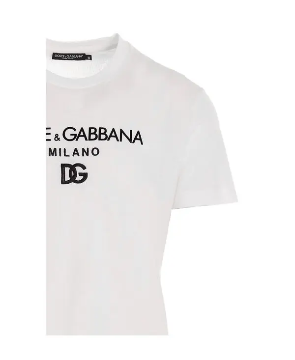 Dolce & Gabbana Dolce Gabbana Logo Embroidered Crewneck T-shirt